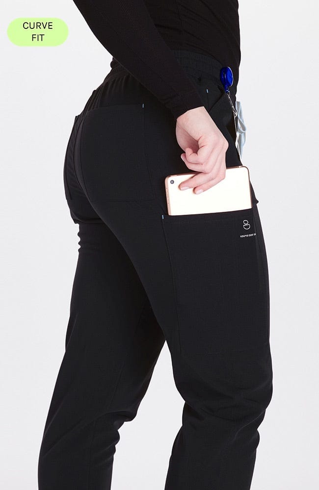 Curve Hope 11-Pocket CORE Scrub Jogger Pant Black | Dolan