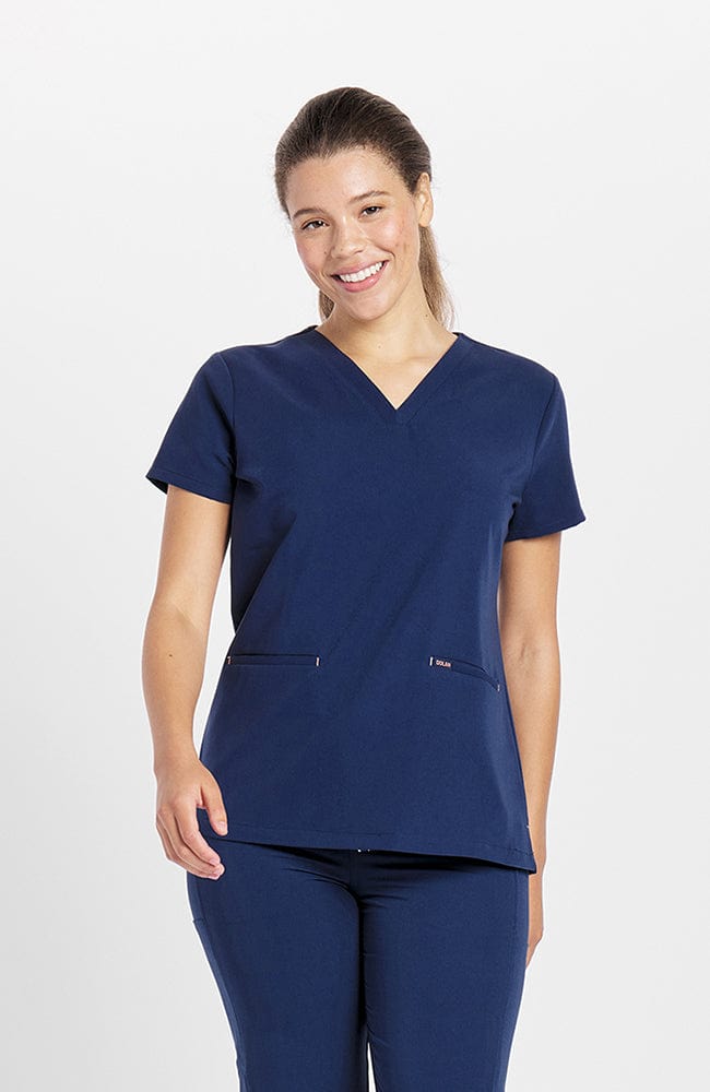 Echo 2-Pocket CORE Scrub Top Navy | Dolan