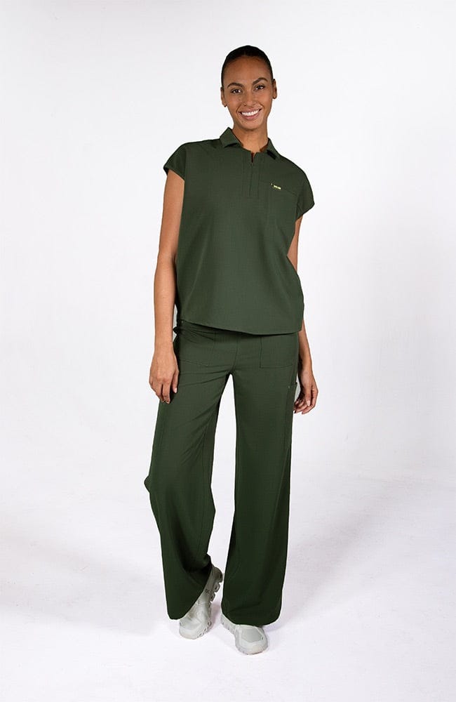 Mel Easy Fit 3-Pocket CORE Scrub Top Dark Olive | Dolan
